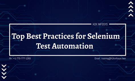 Top Best Practices For Selenium Test Automation