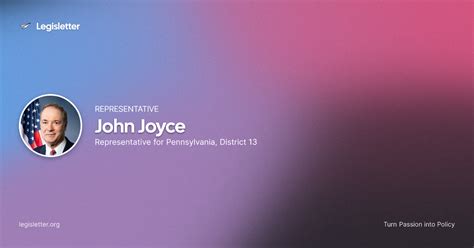 Representative John Joyce R Pa Pennsylvanias 13th Congressional District