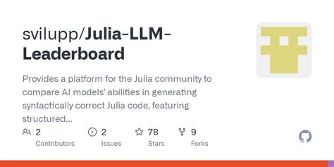 Github Sviluppjulia Llm Leaderboard Provides A Platform For The Julia Community To Compare