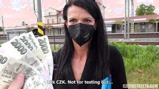 Czech Streets MILF Walking On Public With Vibrator