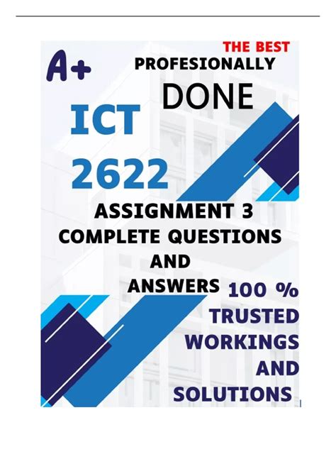 ict2622 assignment 3 complete answers 2025 739655 due 5 august