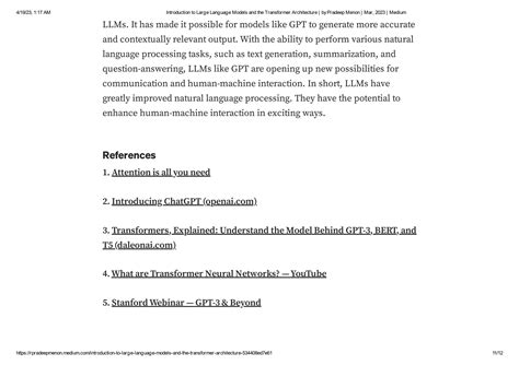 Introduction To Large Language Models And The Transformer Architecturepdf
