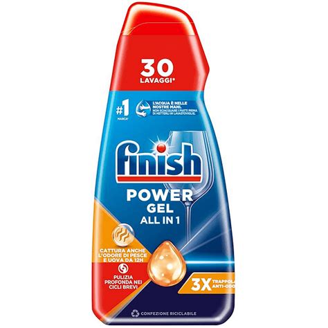 Гел за съдомиялна Finish Power Gel All In 1 Anti Odore 600 мл