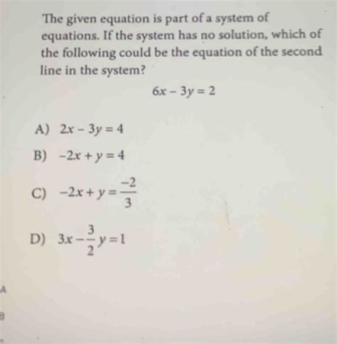 solved the given equation is part of a system of equations if the