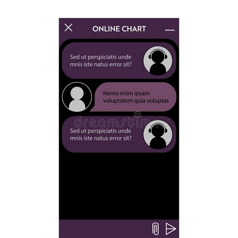 Chatbot Window Dark Mode Stock Vector Illustration Of Customer 229658273