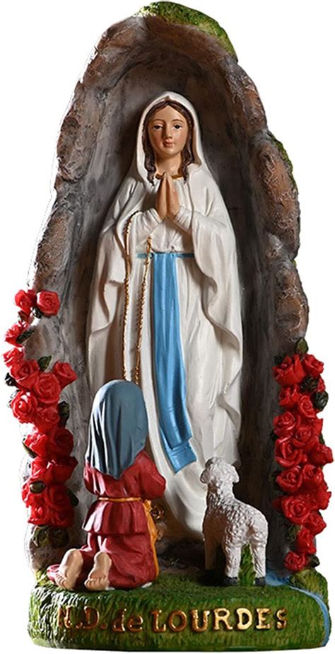 Catholic Our Lady Of Lourdes Statue 8 Inch Praying Blessed Virgin