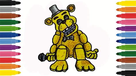 Как нарисовать Голден Фредди Рисунок аниматроника Золотой Фредди How To Draw Golden Freddy
