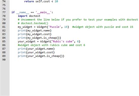 Solved Class Widget A Class Representing A Chegg