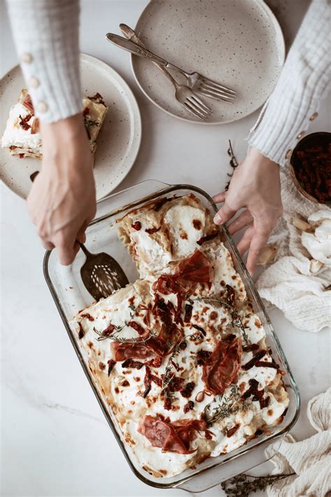 Prosciutto Sun Dried Tomato Burrata Lasagna
