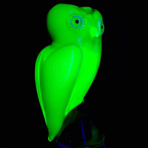 Salviati Murano Teal Green And Wine Red Italian Art Glass Owl Bird