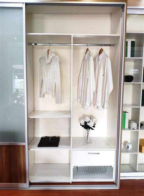 Room With The Open Empty Closet Working Closet Cupboard With Some