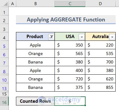 How To Count Filtered Rows With Criteria In Excel Easy Ways
