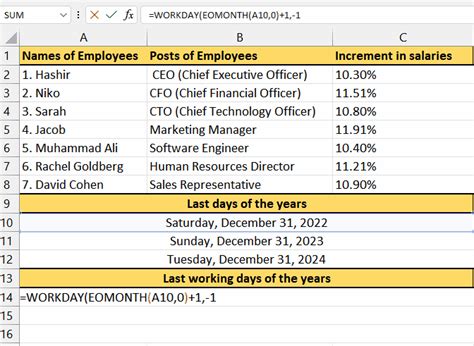 how to calculate the last working day of the year in excel spreadcheaters