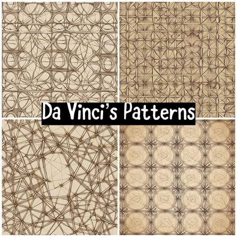 Leonardo Da Vinci Patterns Collection Etsy