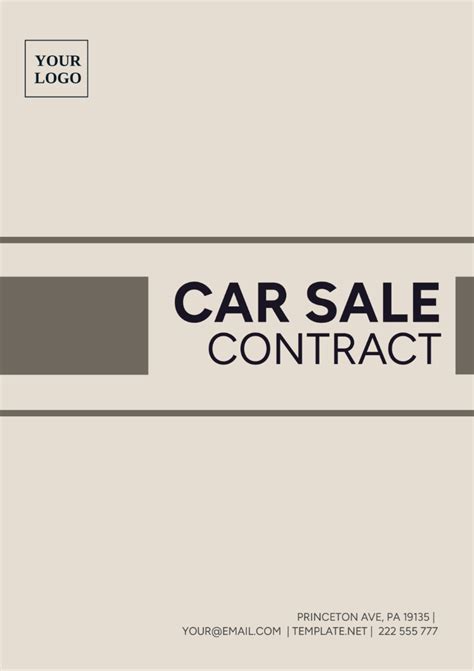 Free Car Sale Contract Template To Edit Online