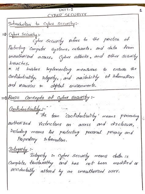 Cyber Security Unit 1 Pdf Security Technology Secure Communication