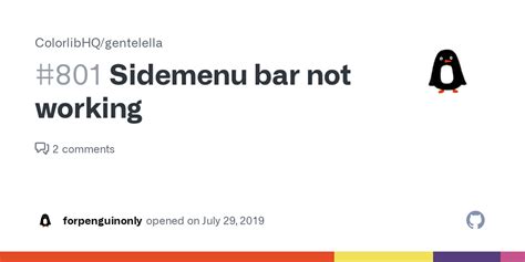 Sidemenu Bar Not Working · Issue 801 · Colorlibhqgentelella · Github