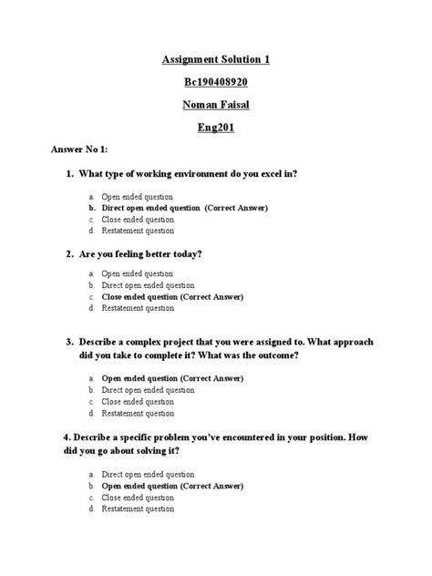 Assignment Solution 1 Eng201 Pdf Evaluation Cognition