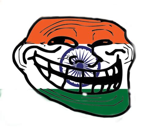 Trolling Face With Indian Flag In 2024 Troll Face Creepy Faces