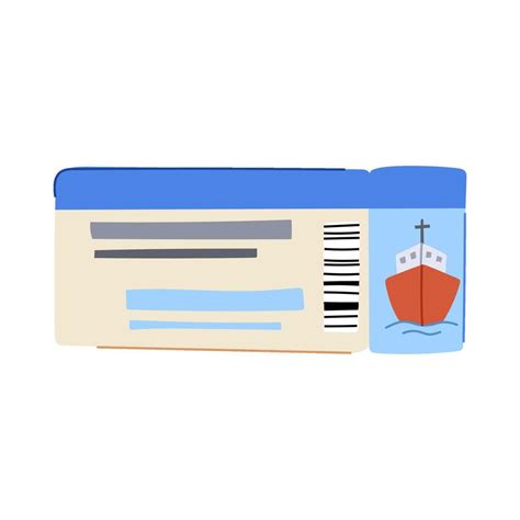 Tour Cruise Ship Ticket Cartoon Illustration 44794836 Vector Art At