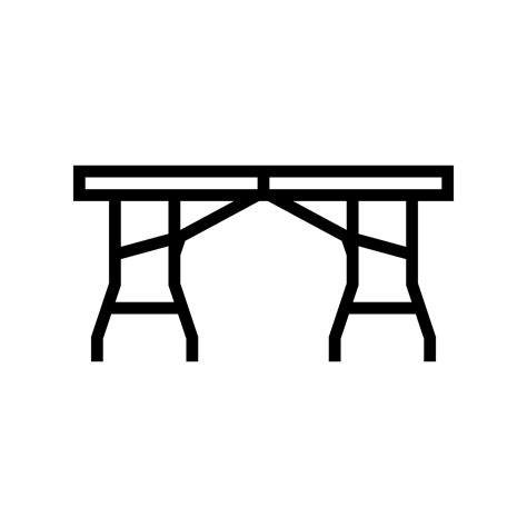 Folding Table Line Icon Vector Illustration 10222667 Vector Art At Vecteezy