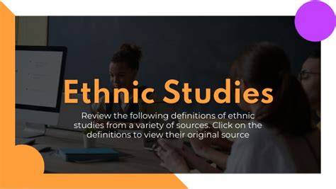 Ethnic Studies Definition Genially