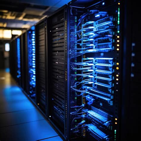 Premium AI Image Server Rack Inside Data Center