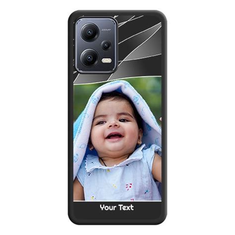 Buy Xiaomi Redmi Note 12 Pro 5G Photo On Space Black Soft Matte Mobile Cover Mixed Wave Lines