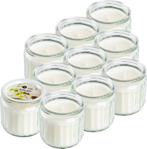 Ikea Adlad White Mini Scented Candles In Glass Jars Scandinavian Woods