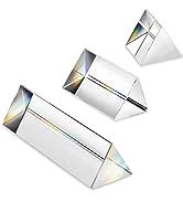 Amazon Com 3pc Equilateral CrystalPrisms Set 1 2 4 Lengths Crystal Triangular Prism
