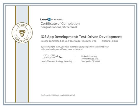 Shreeram R On Linkedin Certificate Of Completion