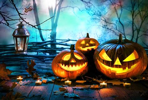 New Halloween Pumpkin Lamp Theme Photography Backdrop Sale