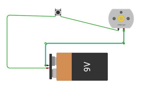 circuit design apagar y encender motor tinkercad