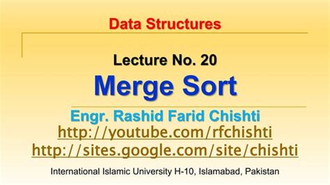 Data Structures And Agorithm Ds 20 Merge Sortpptx