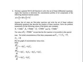 Solved Develop A General Matlab Function To Solve The Set Of