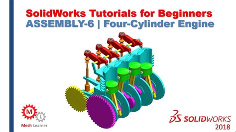 Solidworks Tutorials Assembly Four Cylinder Engine YouTube