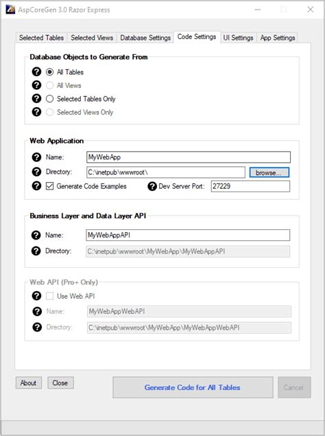 free asp core 3 1 razor page code generator and tutorial
