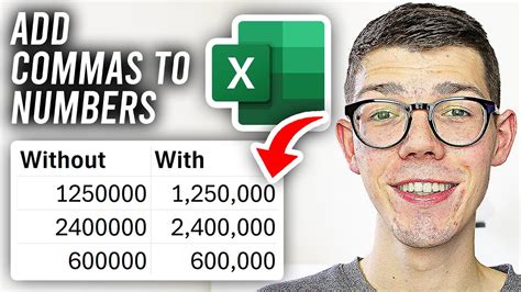 How To Add Commas To Numbers In Excel Full Guide Youtube