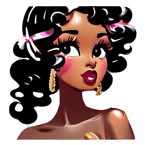 Gorgeous Melanin Black Betty Boop Pin Up Girl · Creative Fabrica