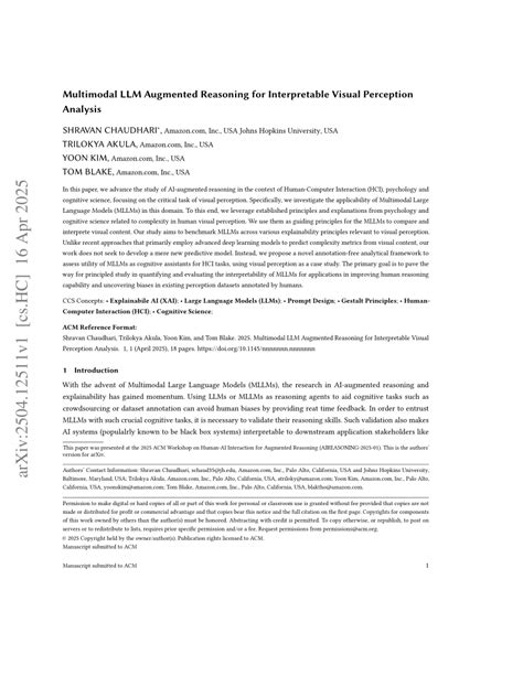 Pdf Multimodal Llm Augmented Reasoning For Interpretable Visual Perception Analysis