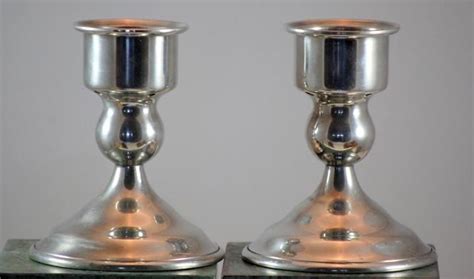 Pair Of Vintage Kirk Stieff Pewter Candle Holders Reid And Barton