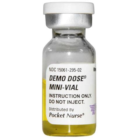 Demo Dose Mini Vial 2ml For Training Use Only Meditac Kits