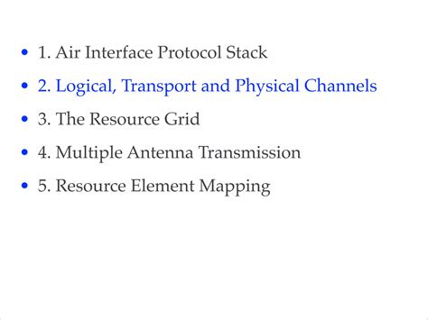 Architecture Of The Lte Air Interface Ppt