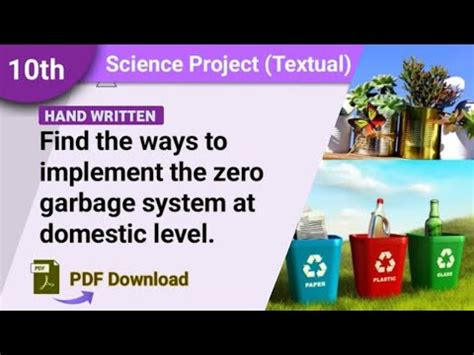 Find The Ways To Implement The Zero Garbage System At Domestic Level Project Solution Buddy