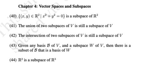 solved chapter 4 vector spaces and subspaces 40 { 1 y