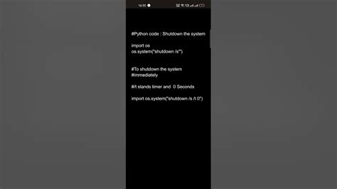 Python Code Shutdown Youtube