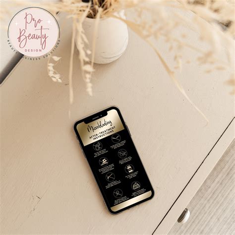 Microblading Precare And Aftercare Textable Digital Microblading Cards For Esthetician Pmu