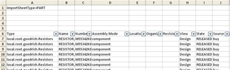 Importing Parts Into Pdmlink From Spreadsheet Ptc Community