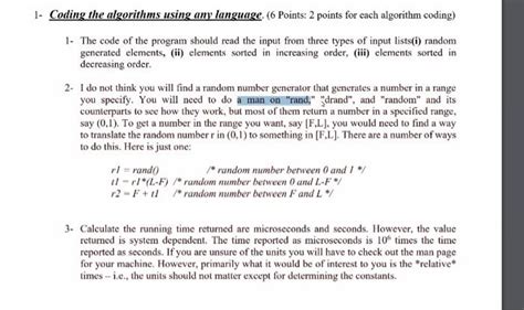 Solved Coding The Algorithms Using Any Language 6 Points
