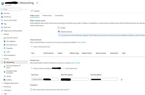 Clients Inside The Network Cannot Connect To Azure Sql Database Using Sql Studio Microsoft Qanda